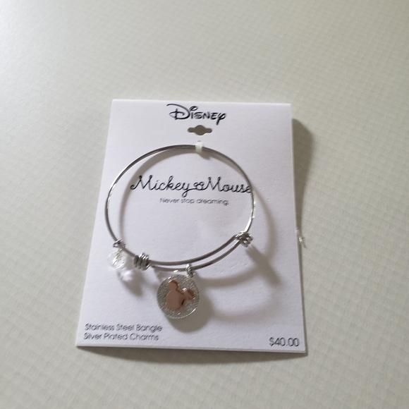 Disney | Jewelry | Newnwt Disney Mickey Mouse Stainless Steel Bangle ...
